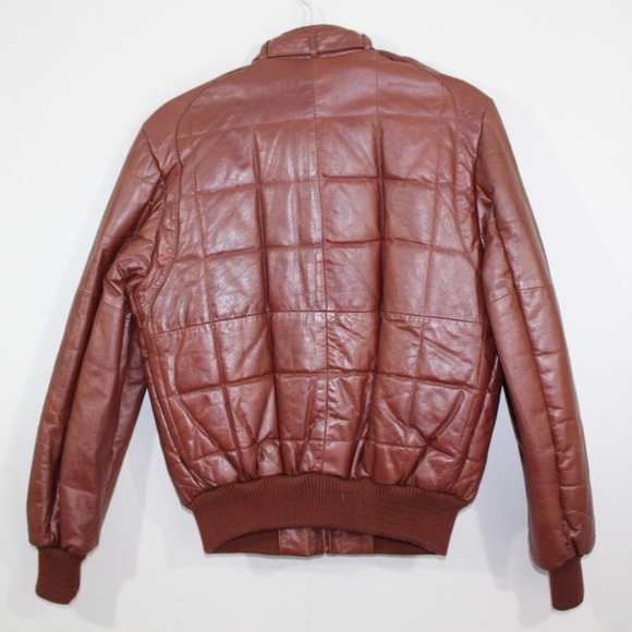 Garsel | Jackets & Coats | Vtg 7s Garsel Leather Motorcycle Bomber ...